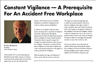 Constant Vigilance – A Prerequisite For An Accident Free Workplace ...