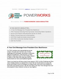 PowerWorks December 2015 – Power Workers' Union