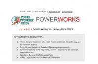 POWERWORKS PWU Newsletter July 2016 – Power Workers' Union